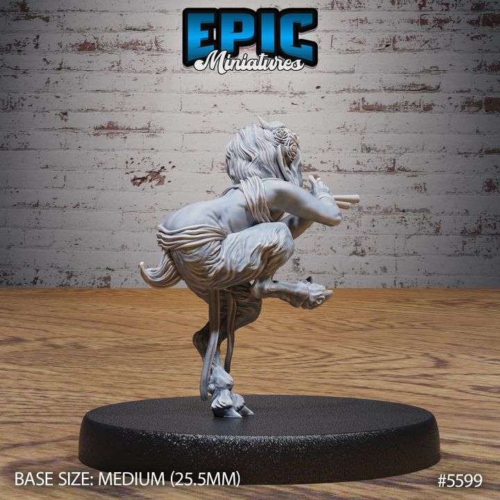 3D Printable Satyr Child Set / Pan Warrior / Forest Fey Fighter / Demonic Faun Spirit / Horned ...